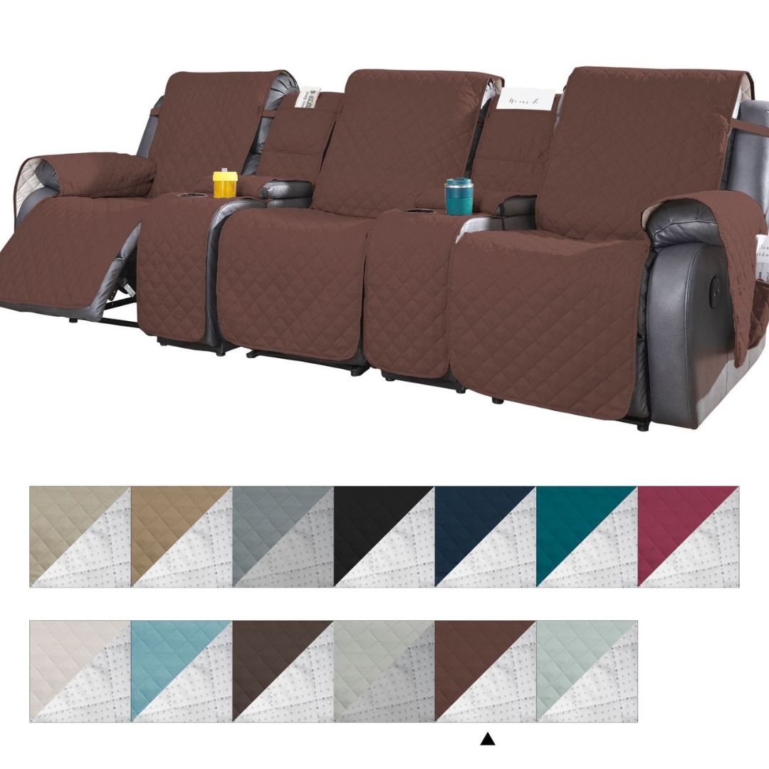 Recliner Cover with Center Console, 100% Waterproof Pet Loveseat Cover ...