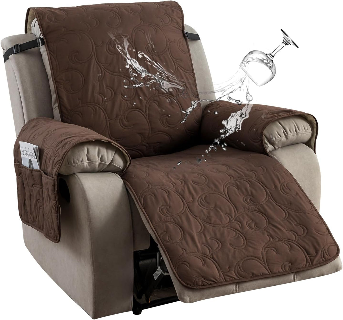 100% Waterproof Recliner Slipcover Flower For 1/2/3 Seats– Sureix