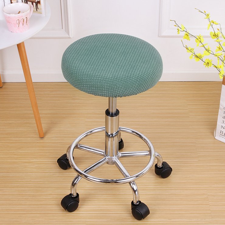 Round Bar Stool Cover Dining room elastic slipcovers for chairs– Sureix