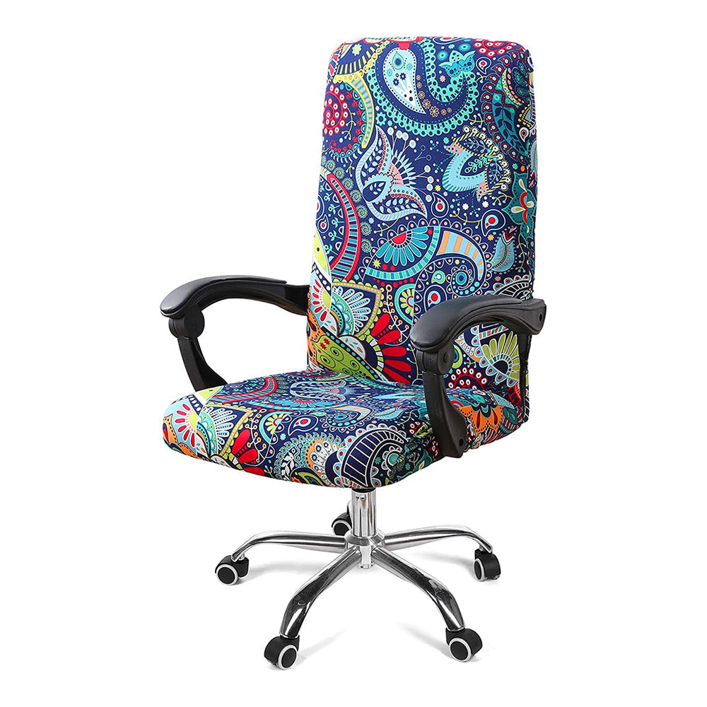 Office Chair Cover One Piece Stretch Printed Computer Office Chair ...