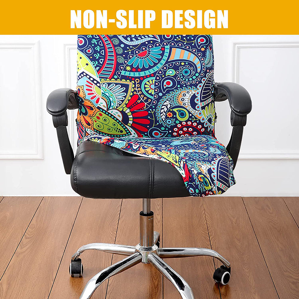 Office Chair Cover One Piece Stretch Printed Computer Office Chair ...