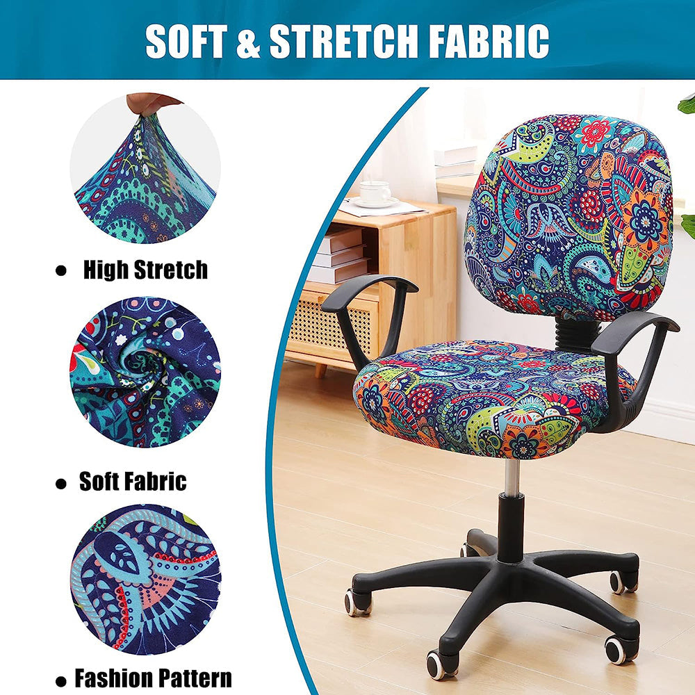 Office Chair Cover Computer Desk Chair Covers Stretchable Anti-Dust ...