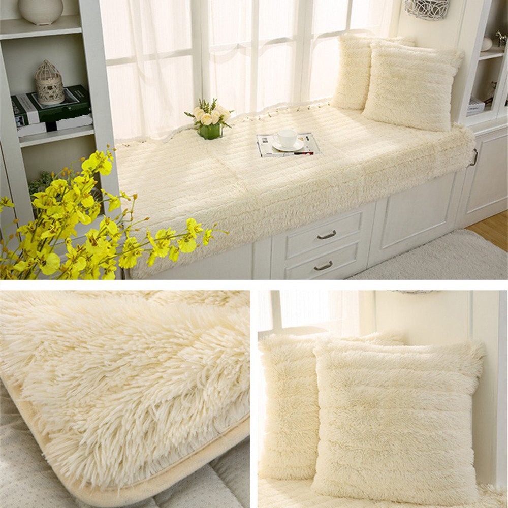 Plush Bay Window Mat Plush Thickened Non-Slip Bay Window Pad/Windowsill ...