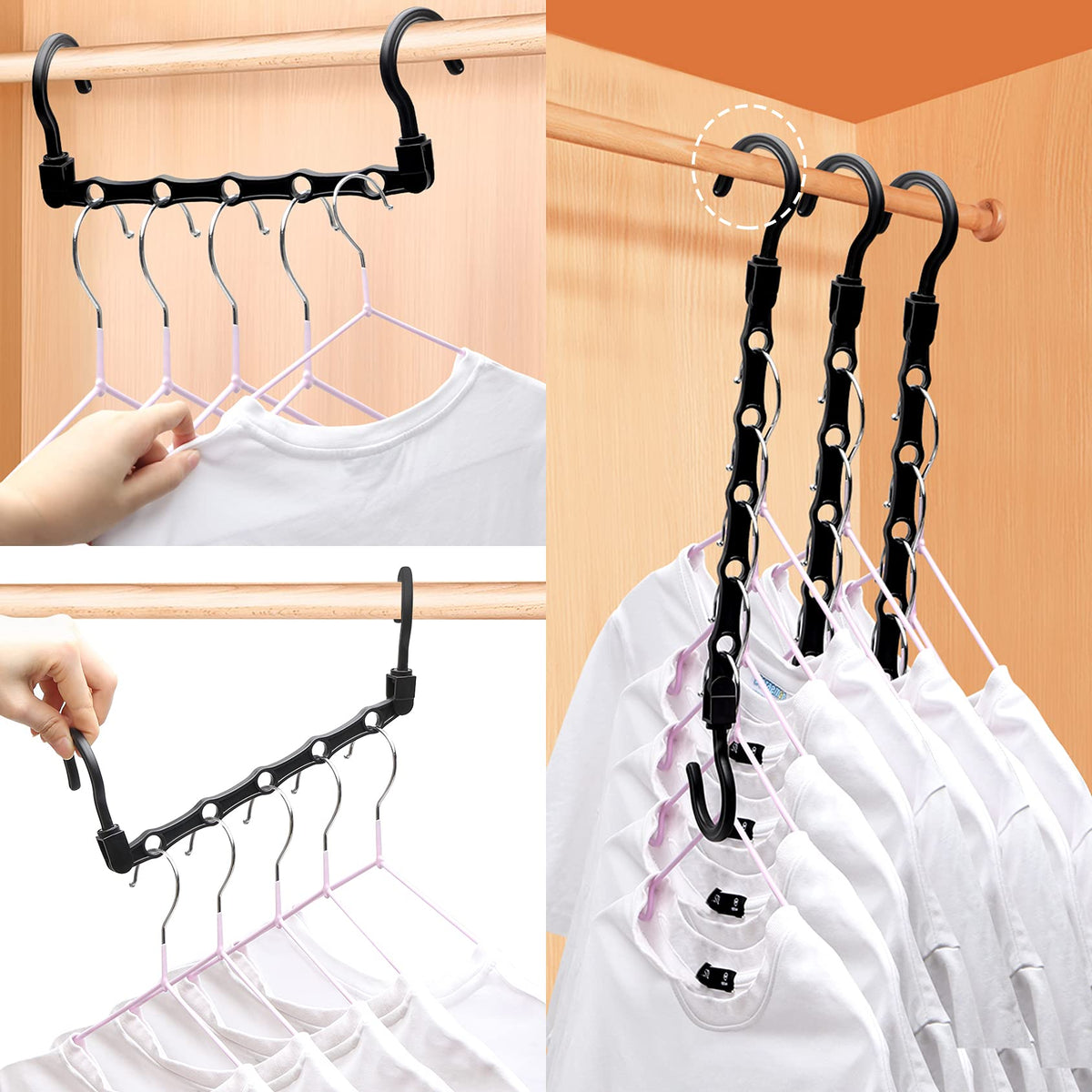 Stronger Closet Organizers and Storage Clothes Hanger with 5 Holes ...