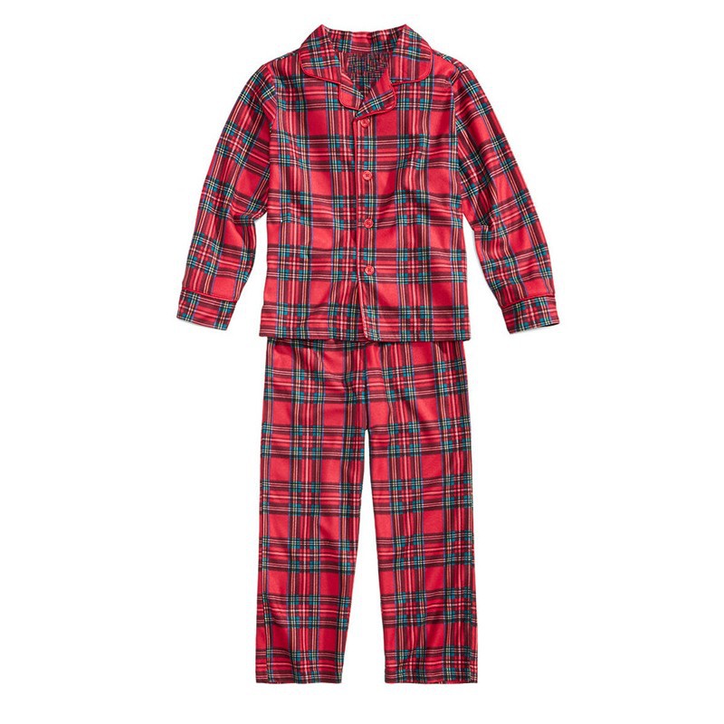 Red Checked Printed Family Matching Pajamas Set– Sureix