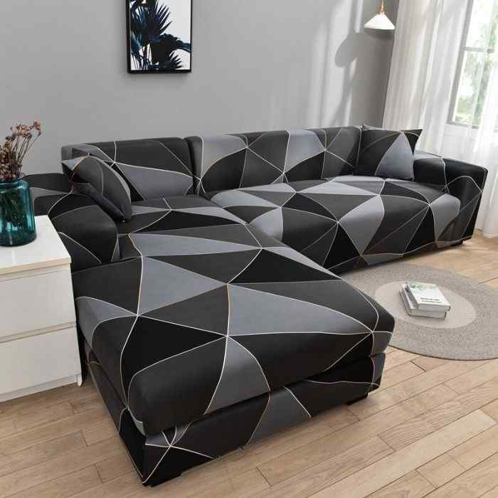 slipcover l shaped sectional Polyester Stretch sofa cover l shape– Sureix